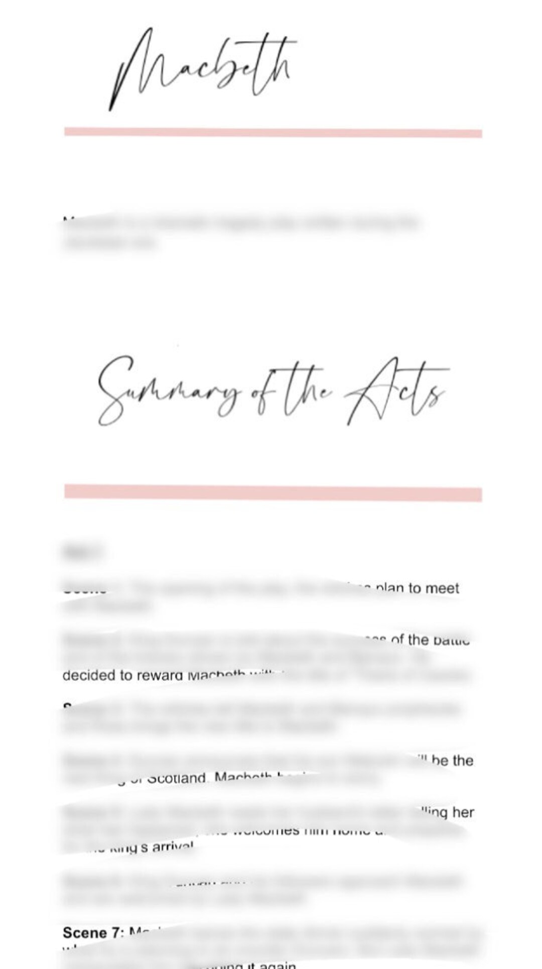 Macbeth GCSE Revision Notes - Etsy