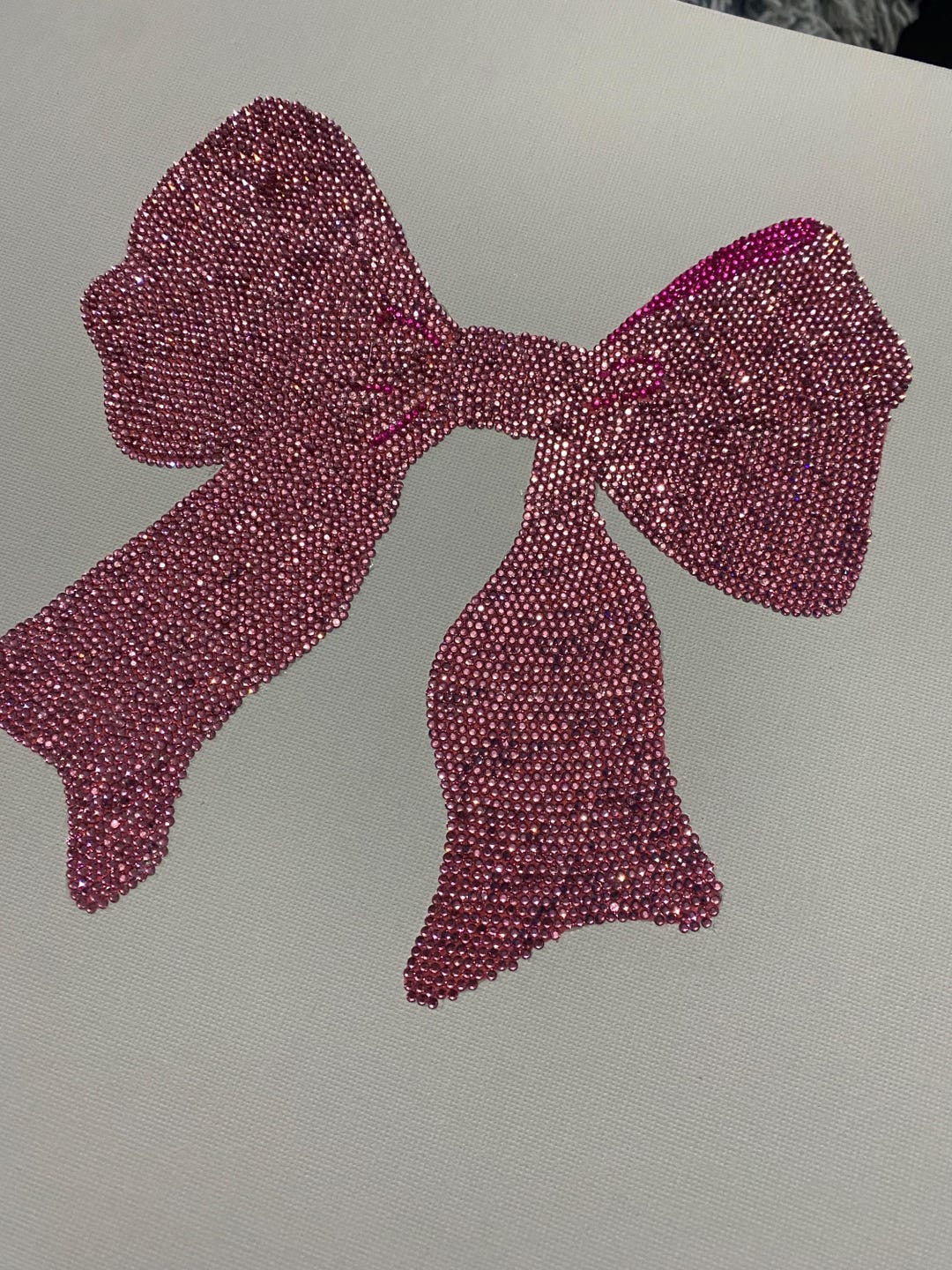 Pink Bow Diamond Rhinestone Art - Etsy