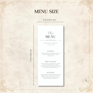 Custom Wedding Menu With Placecards - Wedding Menu, Goil Foil Menu ...