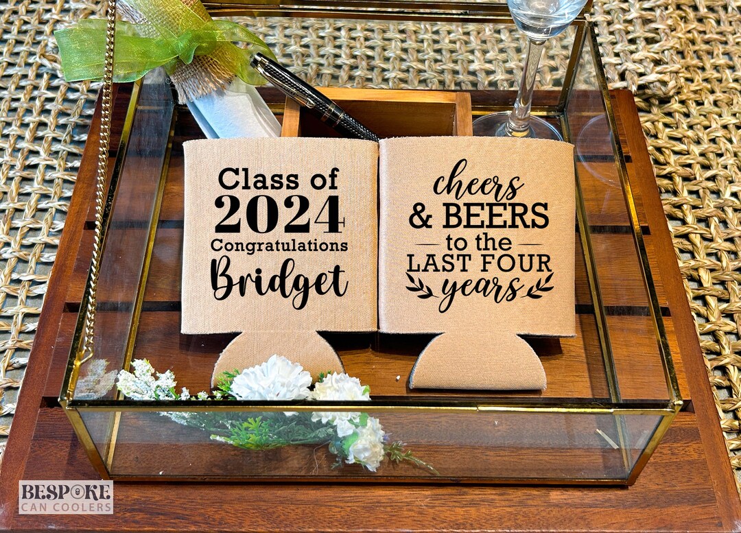 Cheers and Beers - Graduation 2024, Personalised Can Coolers ...