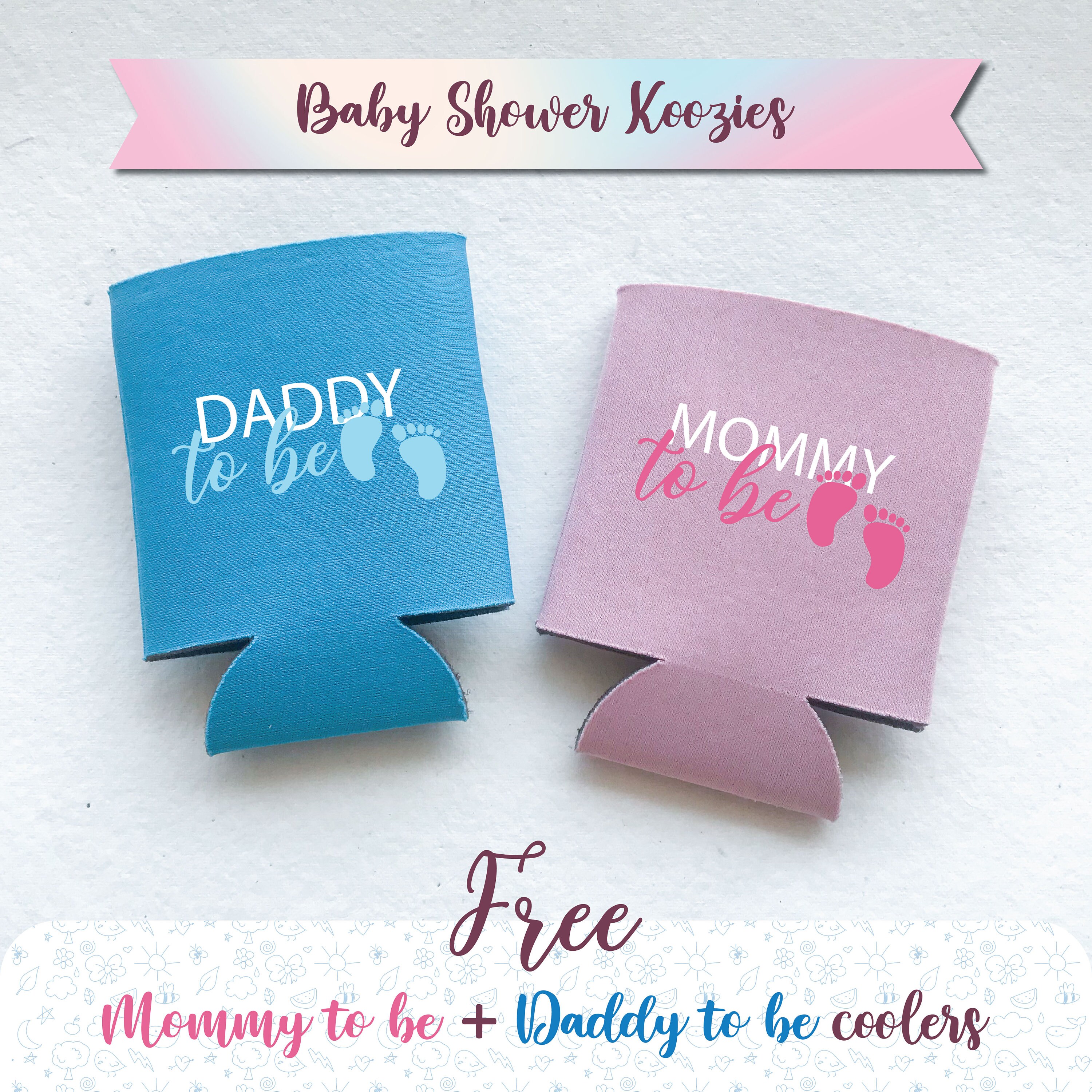 Cheers to the Baby Baby Shower Can Coolers Baby Shower - Etsy