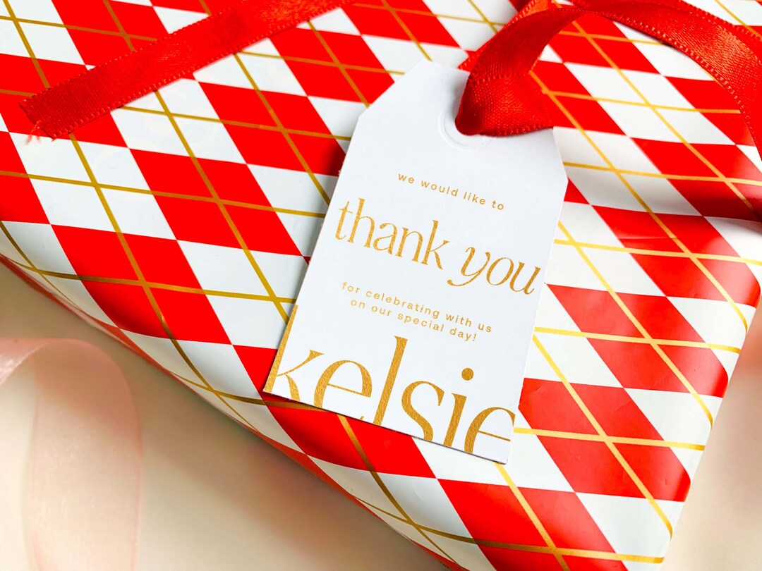 Thank You Gift Tags - Gift Tags Customized, Personalized Holiday Favors ...