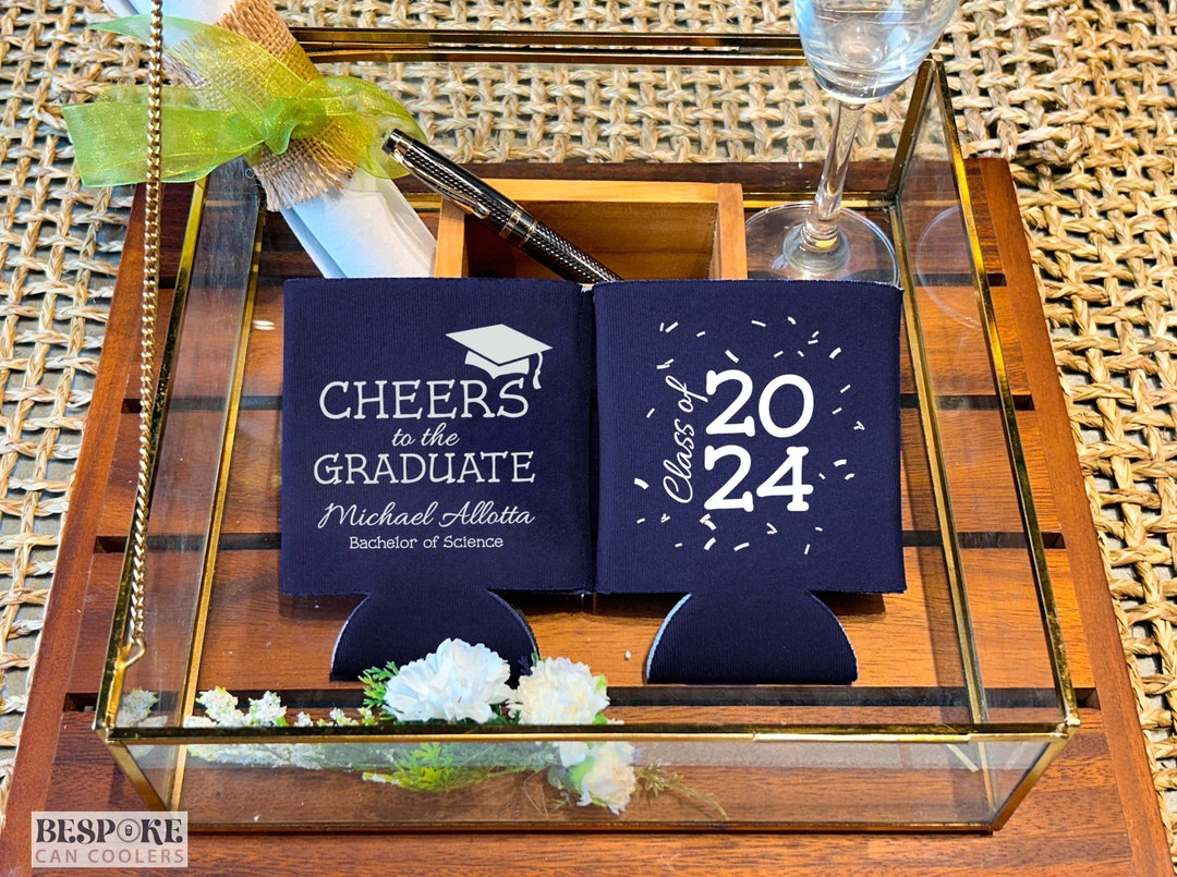 Cheers to the Grads - Graduation Can Cooler Personalized, 2024 Grads ...