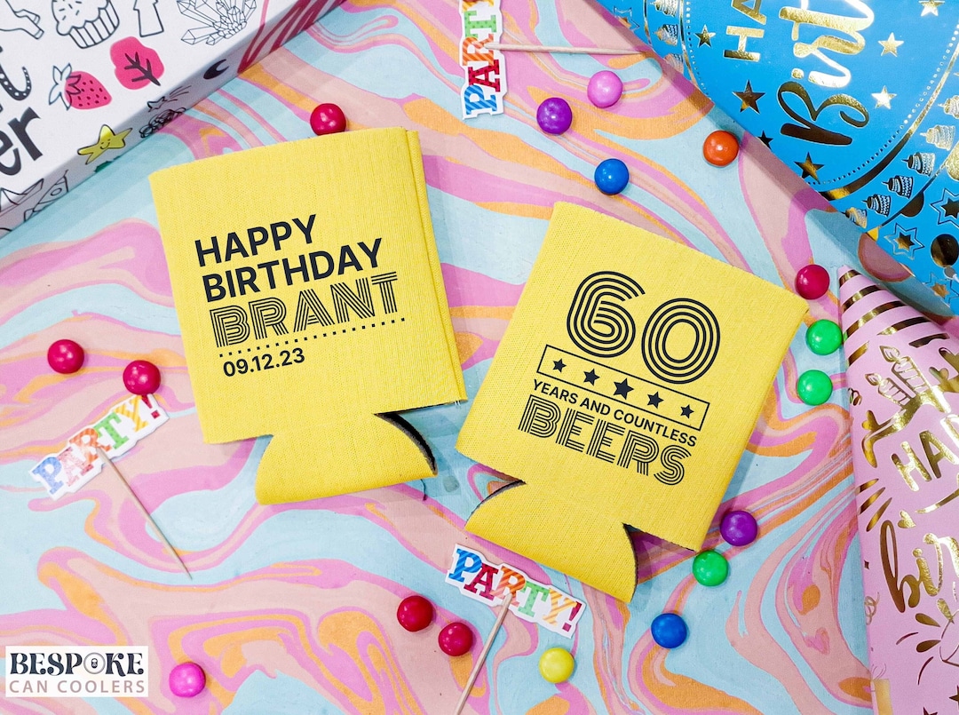 60 Years & Countless Beers - 60th Birthday Can Coolers, 60th Birthday ...