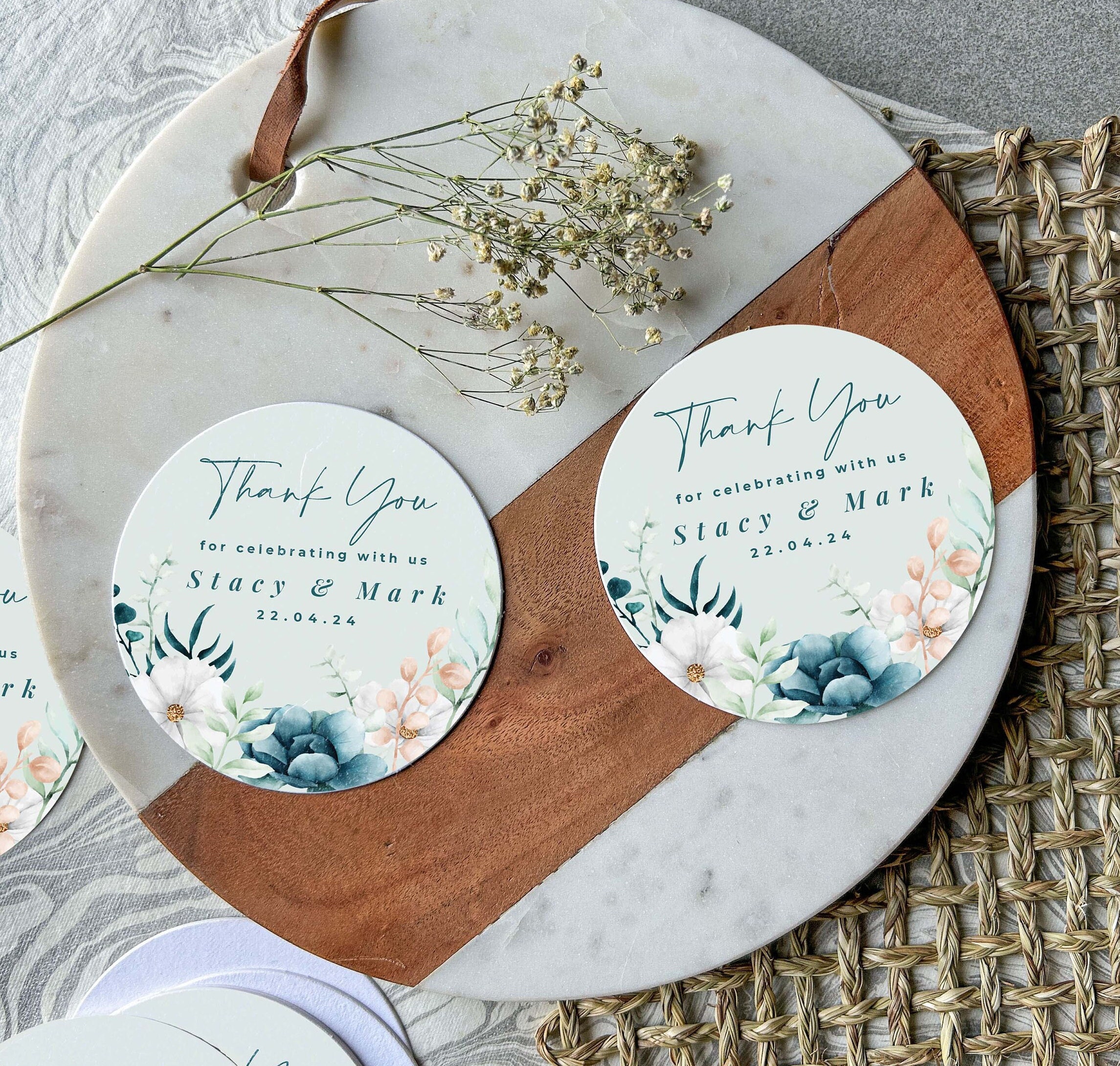 Wedding Drink Coasters Elegant Wedding Coasters, Coaster for Guests ...