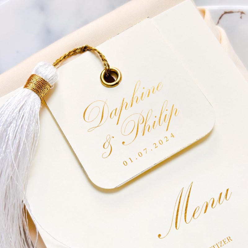 Menus With Tassles - Etsy