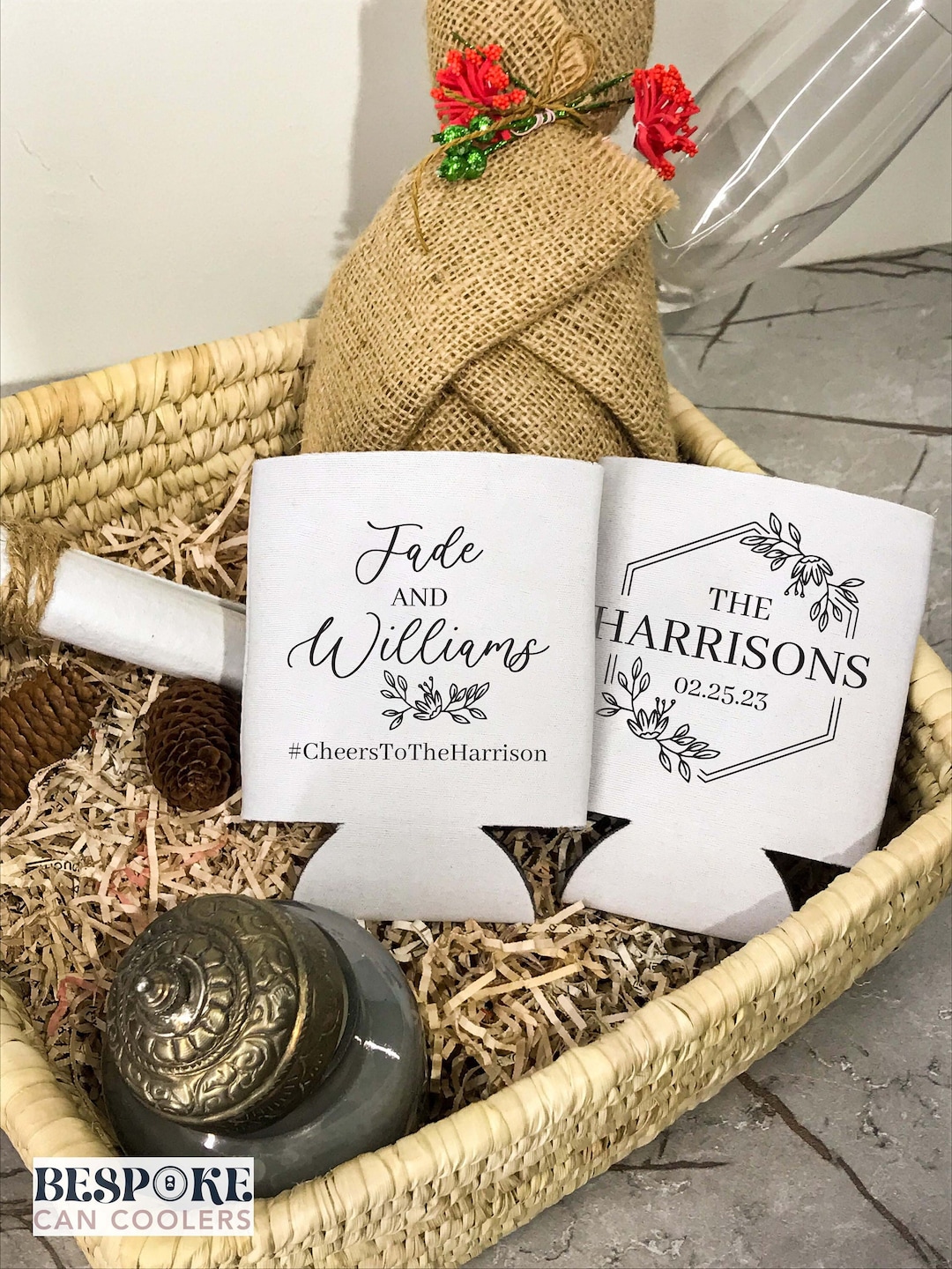 Personalized Cute Wedding Favors Wedding Can Coolers, Custom Wedding ...