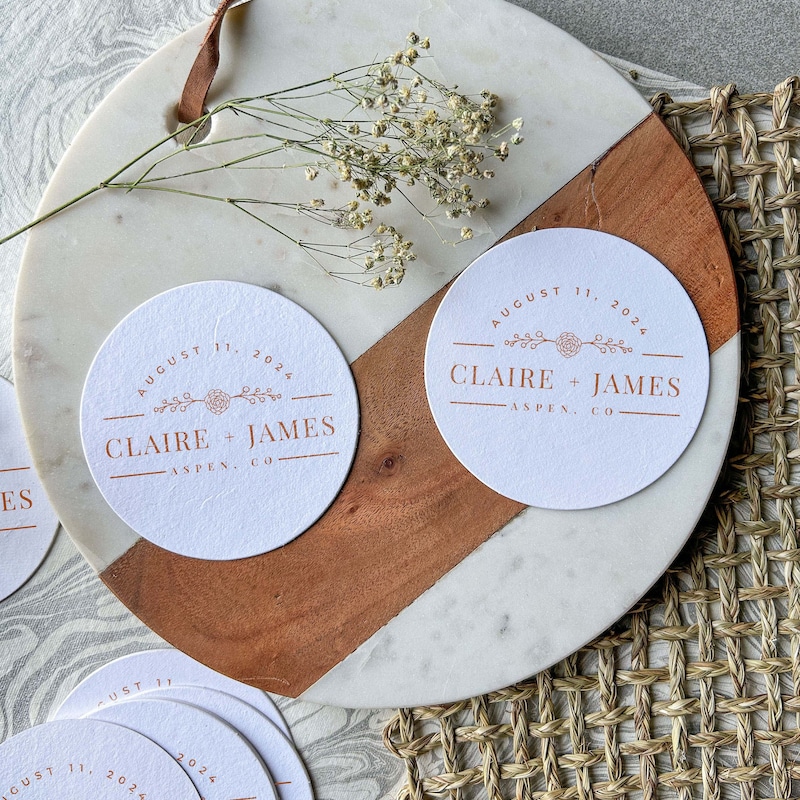 Wedding Coasters - Etsy