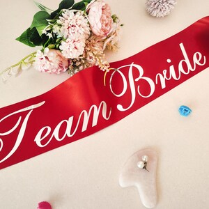 Team Bride Sash - Custom Sash for Team Bride, Wedding Sash ...