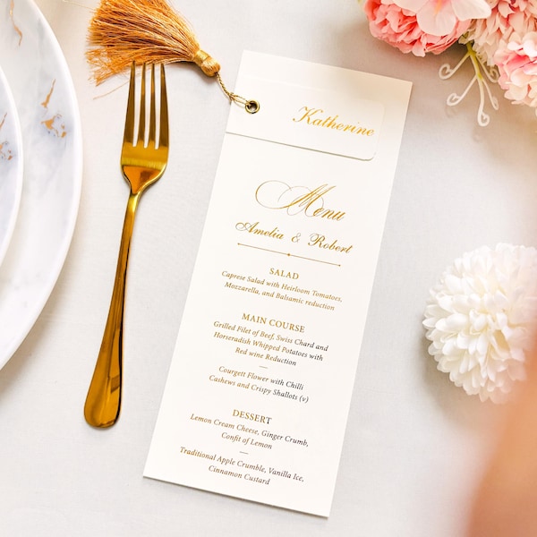 Personalized Menu Cards - Etsy