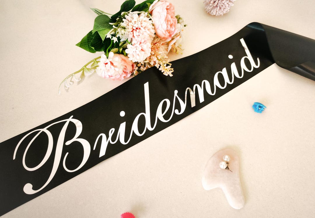 Black and Gold Sash - Bachelorette Sash, Maid of Honour Sash, Bride to ...