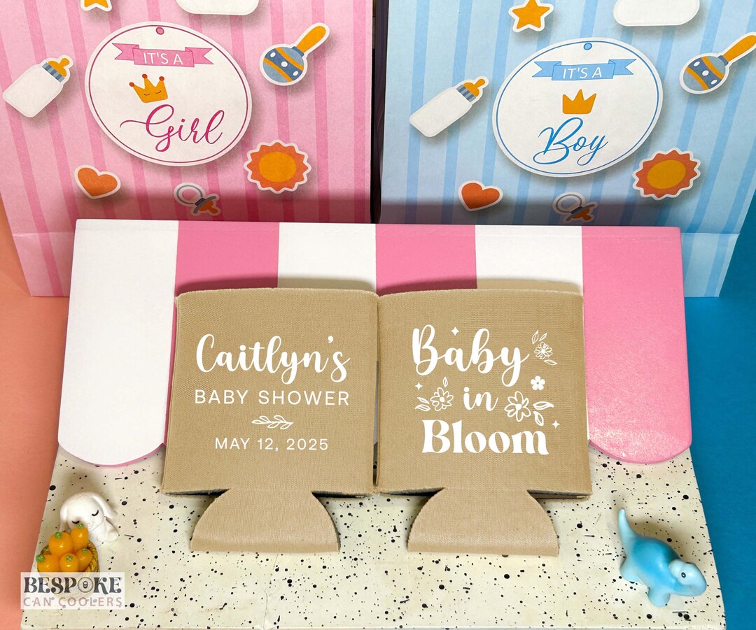 Cute Baby Shower Can Coolers - Baby Shower Coolers Personalized, Baby ...
