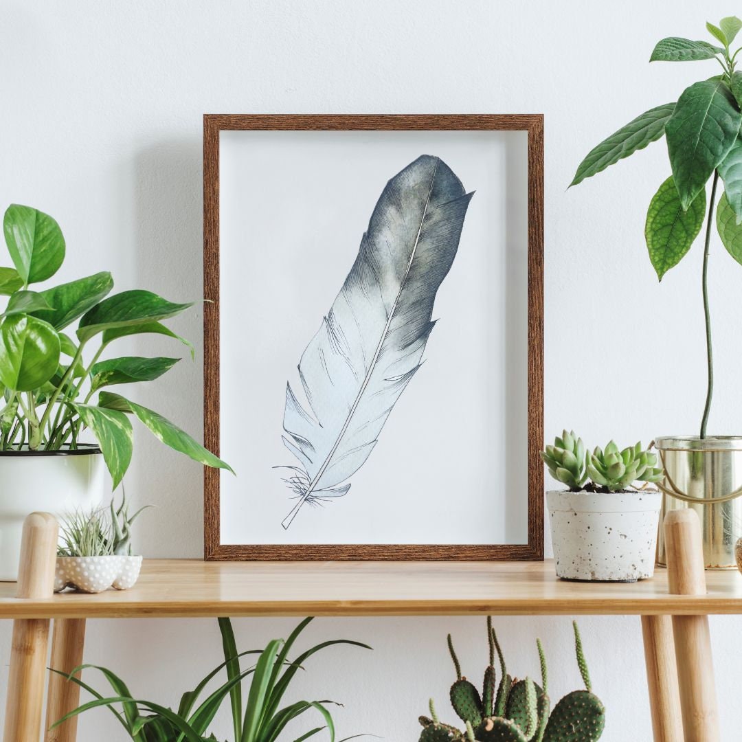 Eagle Feather Watercolor Art Print - Etsy