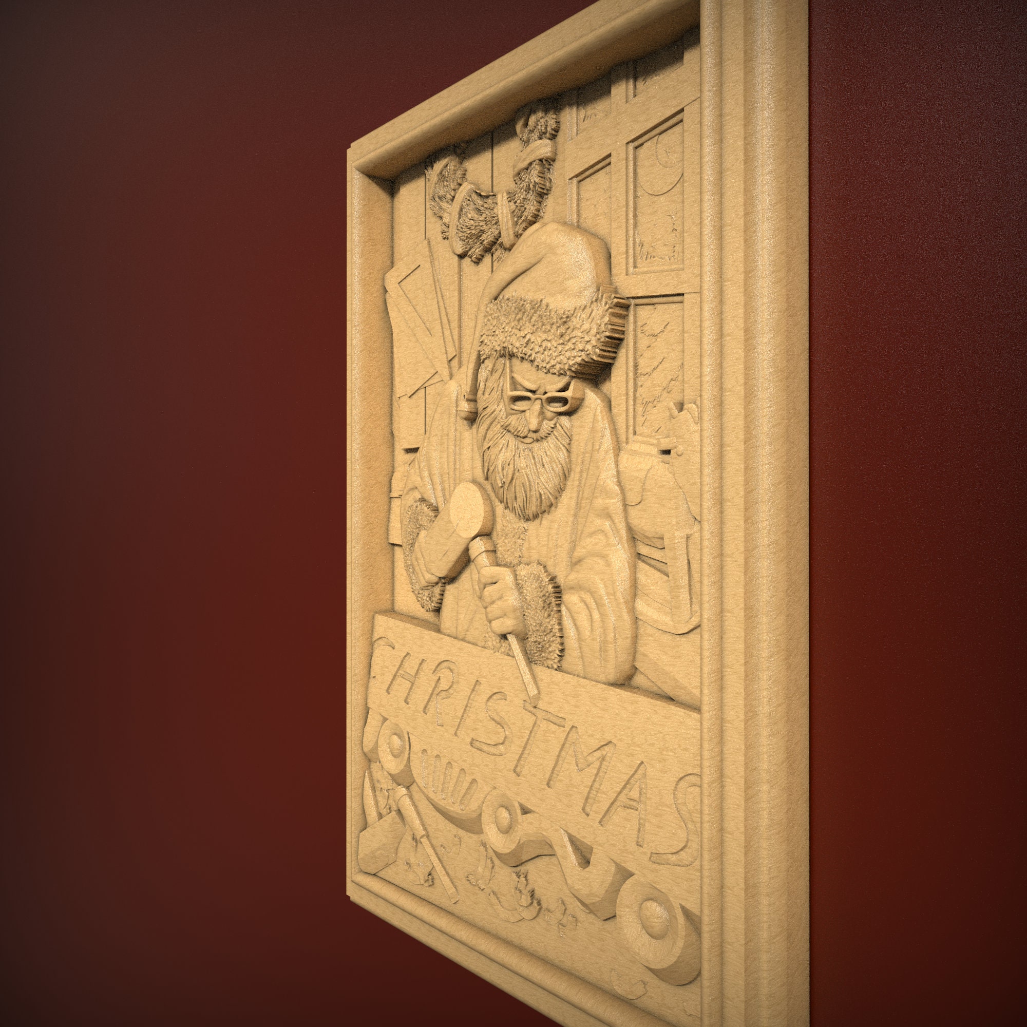 Santa Workshop, STL Relief File for CNC Router Carving, Engraving - Etsy