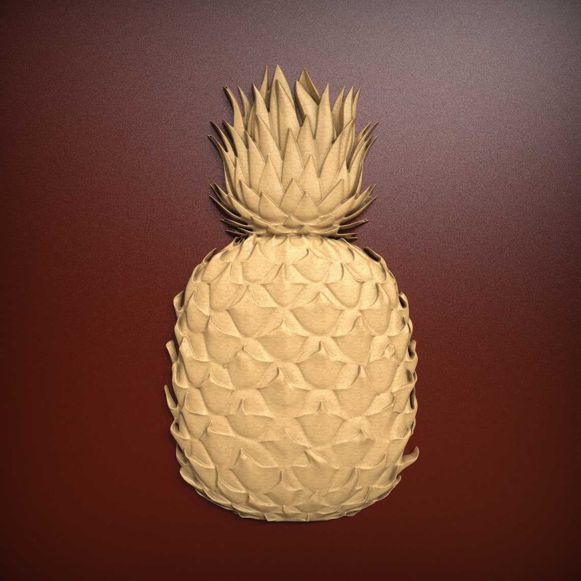 Pineapple, STL Relief File for CNC Router Carving, Engraving - Etsy