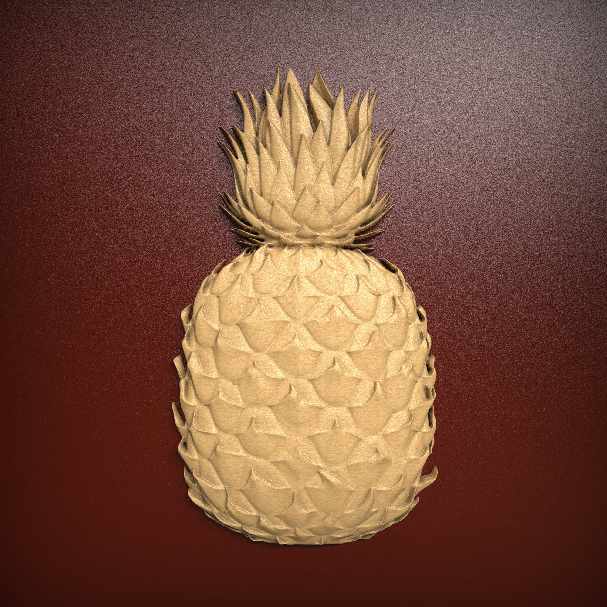 Pineapple, STL Relief File for CNC Router Carving, Engraving - Etsy
