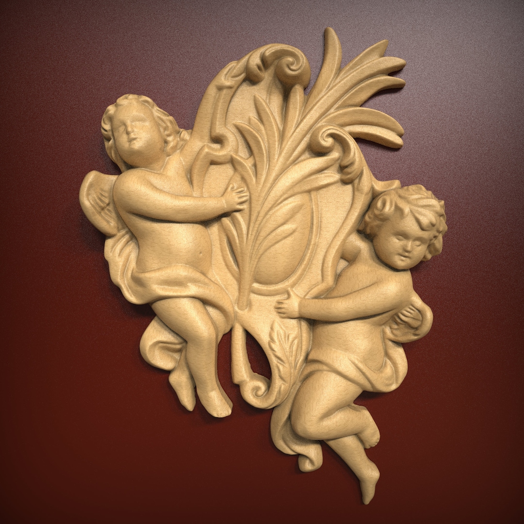 Cherubs, STL Relief File for CNC Router Carving, Engraving - Etsy