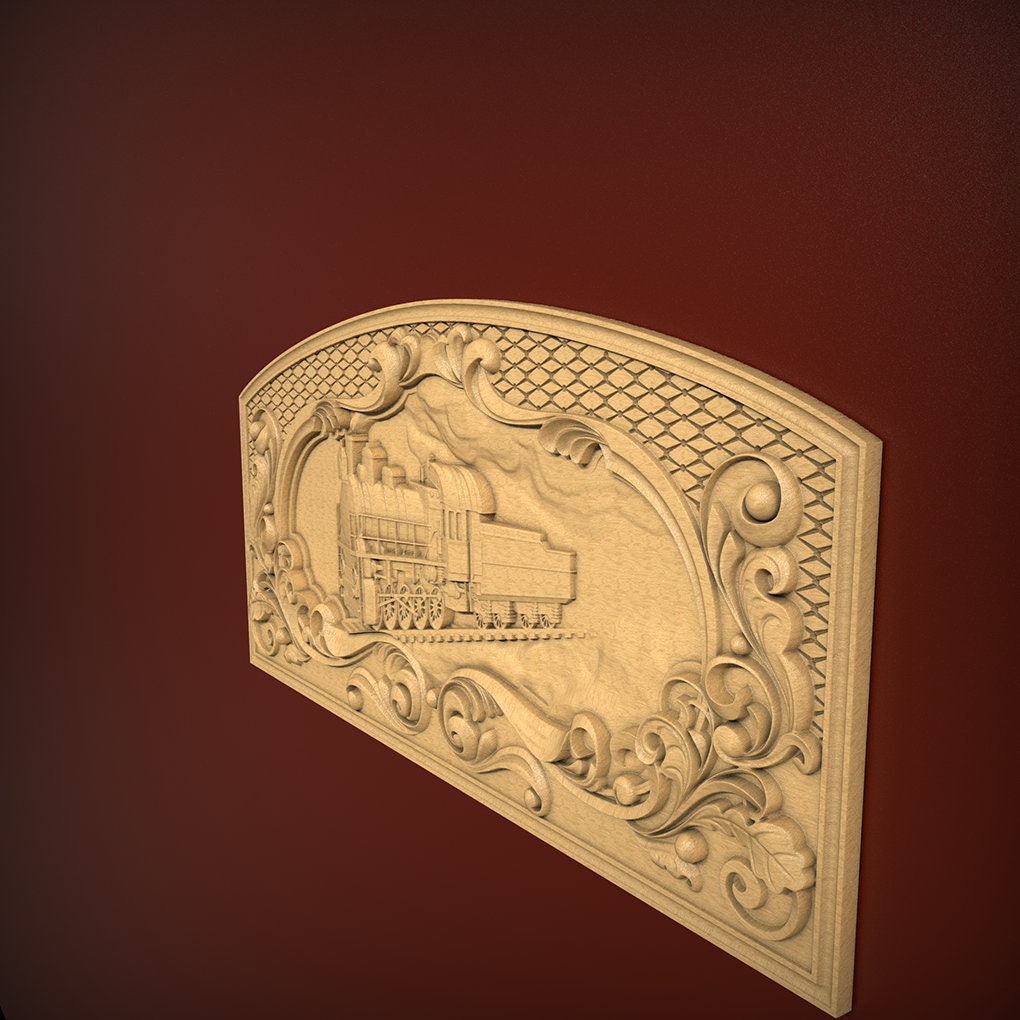 Train Wall Art, 3D STL Relief File for CNC Router Carving, Engraving - Etsy