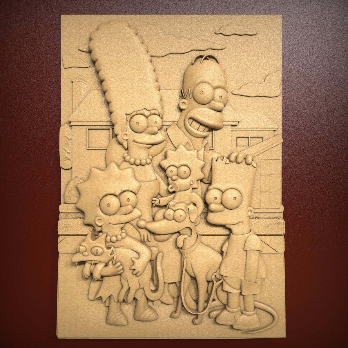Simpson Wall Art, STL Relief File for CNC Router Carving, Engraving - Etsy