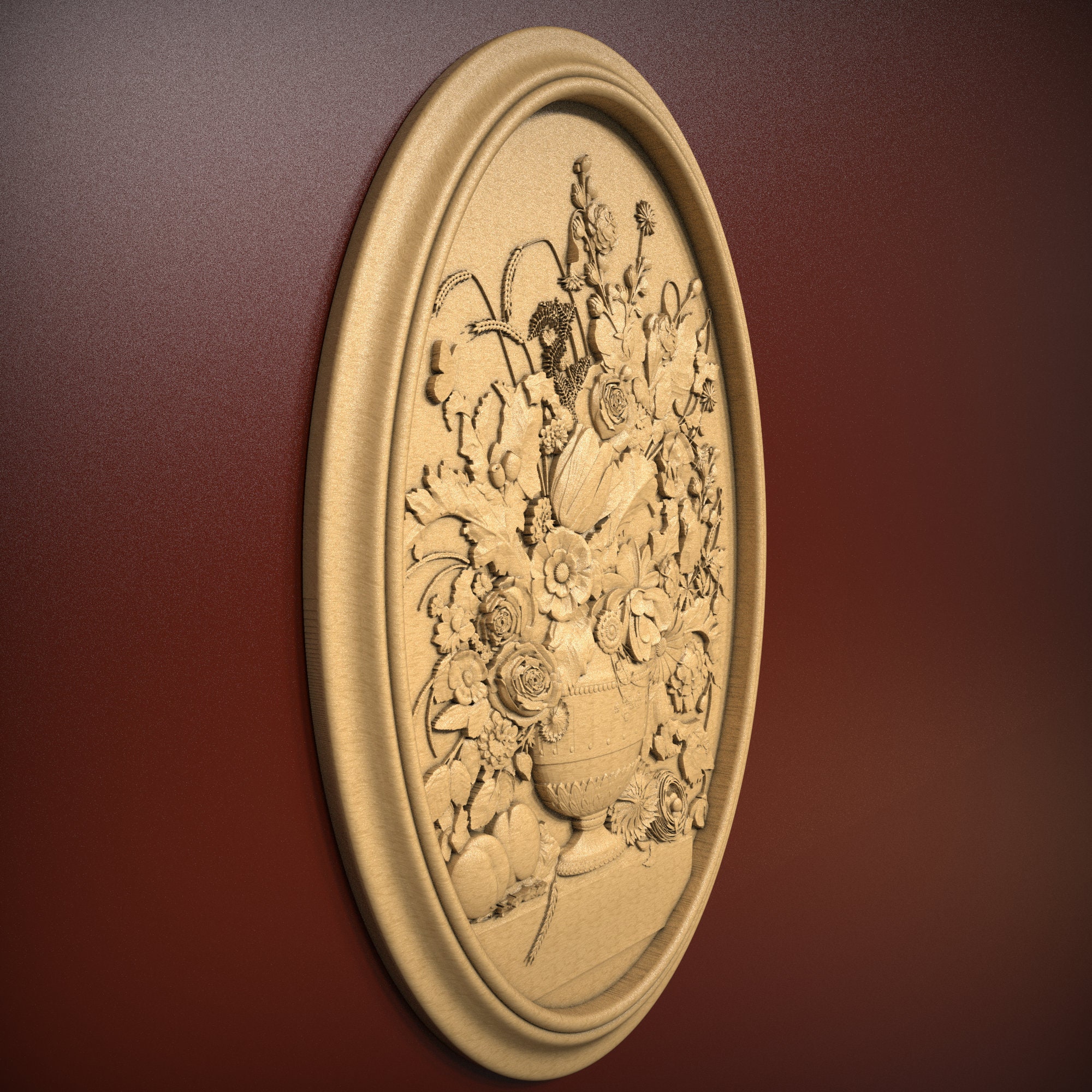 Floral Wall Decor, STL Relief File for CNC Router Carving, Engraving - Etsy