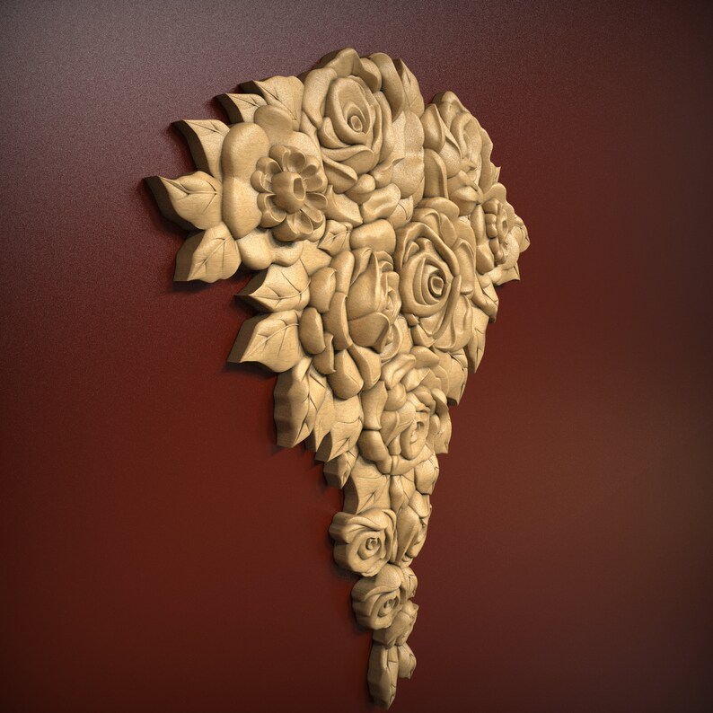Flowers, STL Relief File for CNC Router Carving, Engraving - Etsy