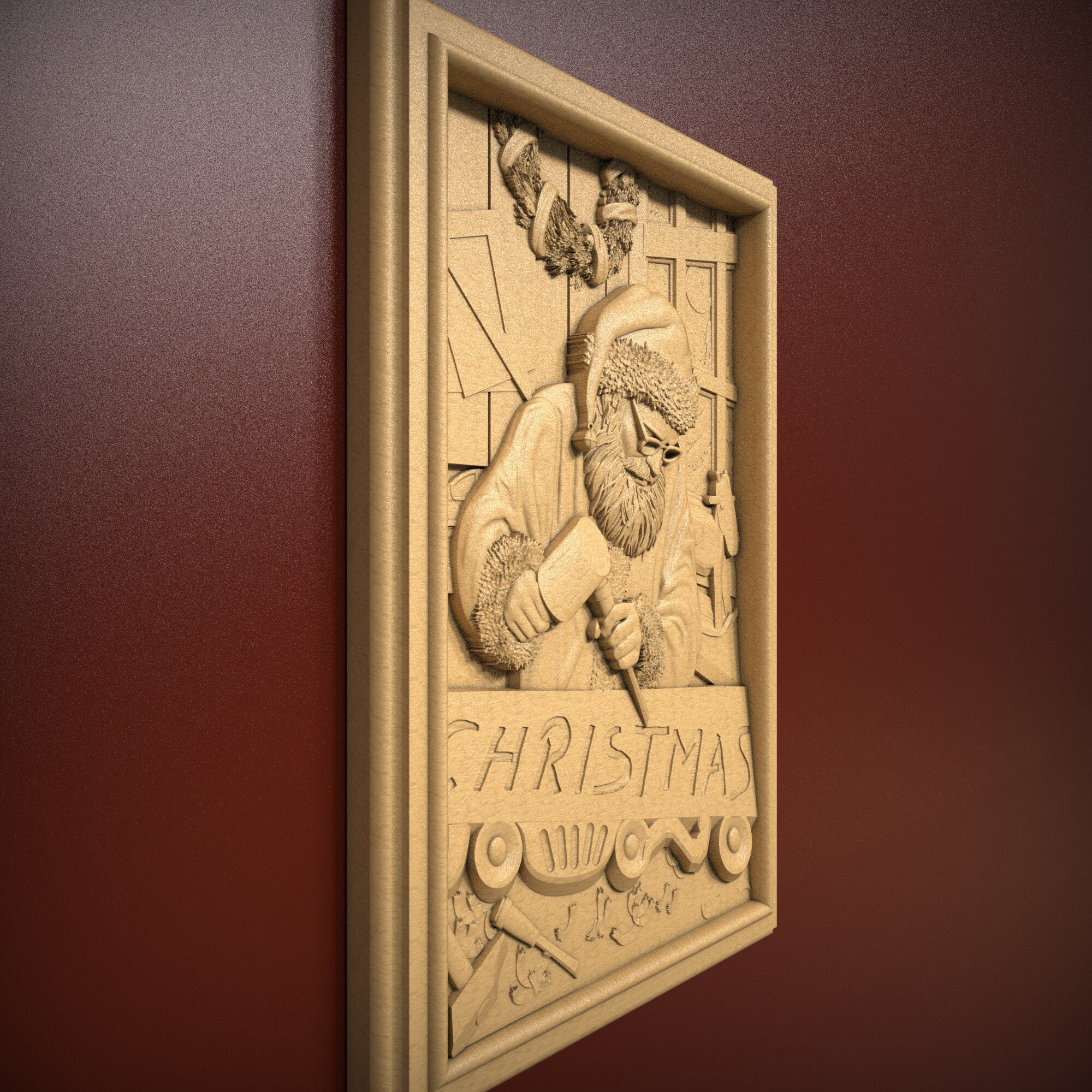 Santa Workshop, STL Relief File for CNC Router Carving, Engraving - Etsy