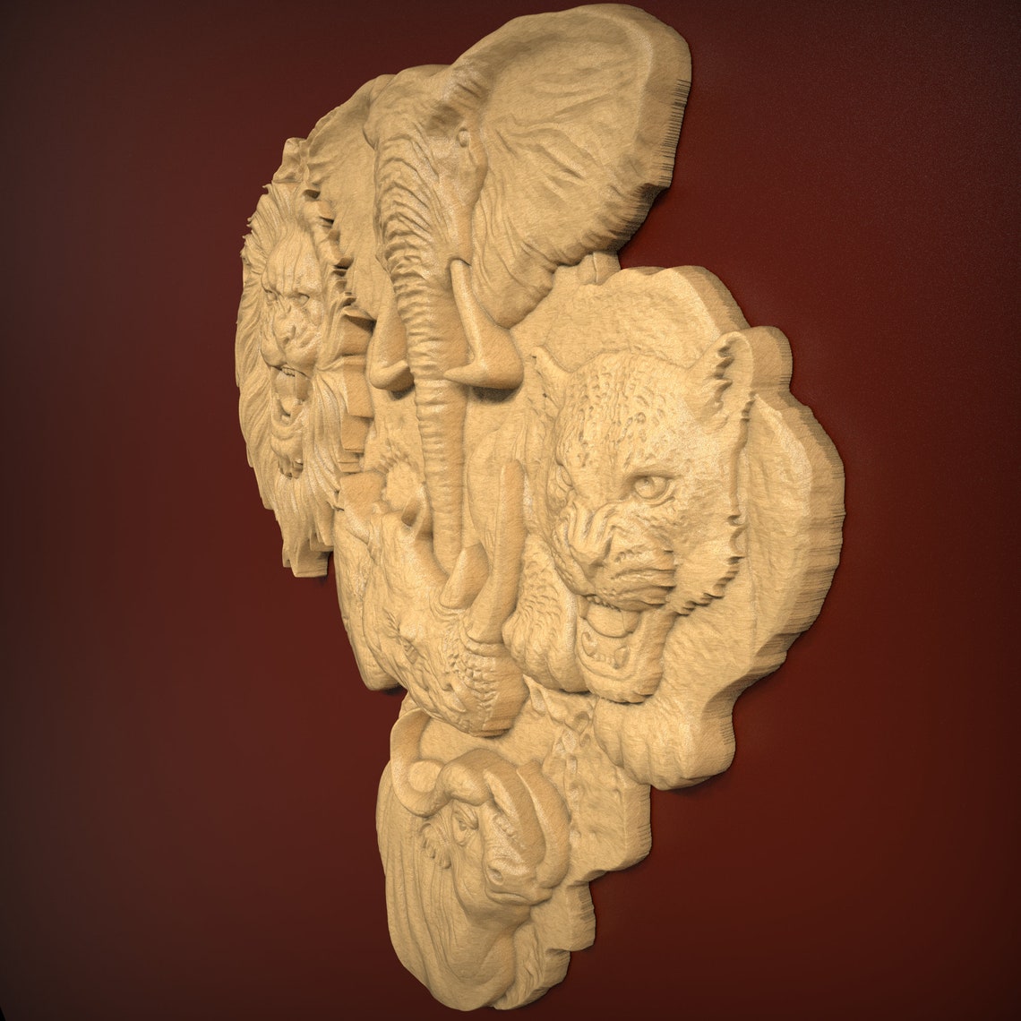 Wild Animals, STL Relief File for CNC Router Carving, Engraving - Etsy