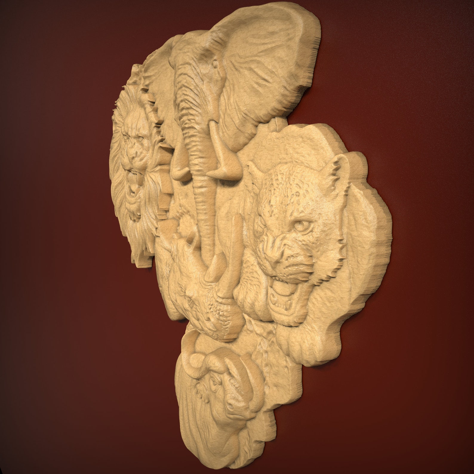 Wild Animals, STL Relief File for CNC Router Carving, Engraving - Etsy