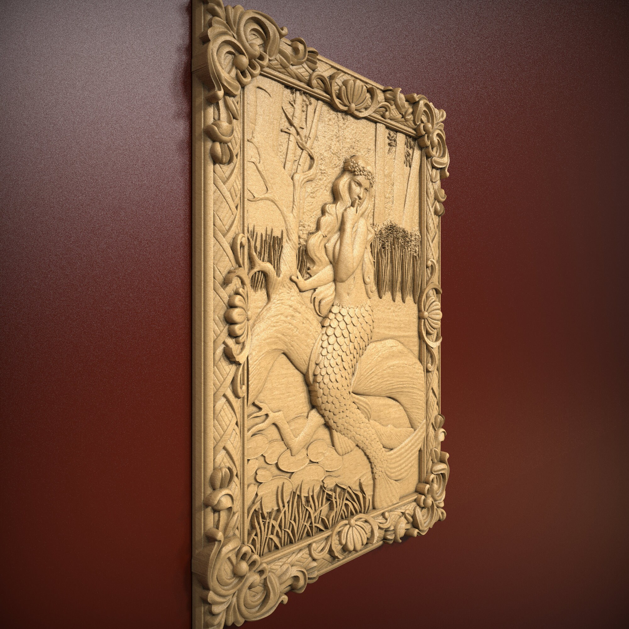 Mermaid, STL Relief File for CNC Router Carving, Engraving - Etsy