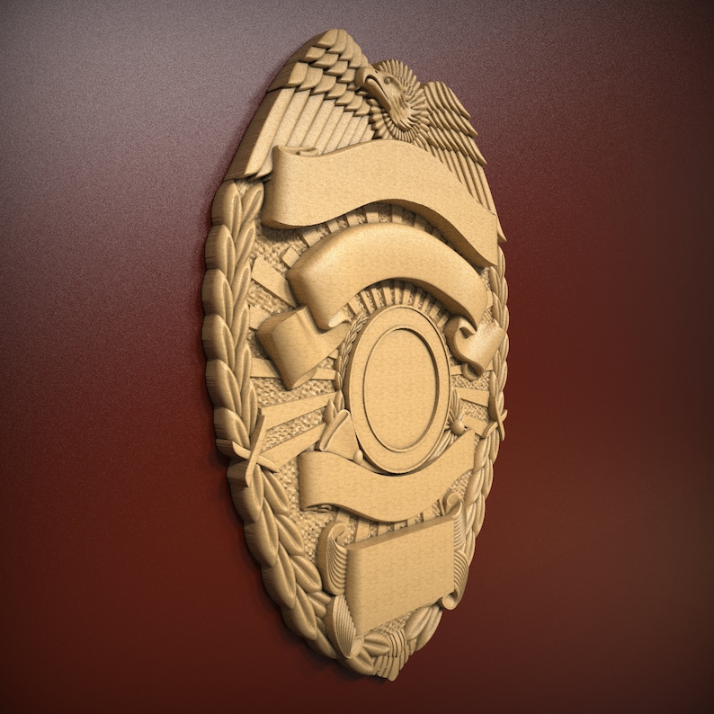 Badge Blank, STL Relief File for CNC Router Carving, Engraving - Etsy