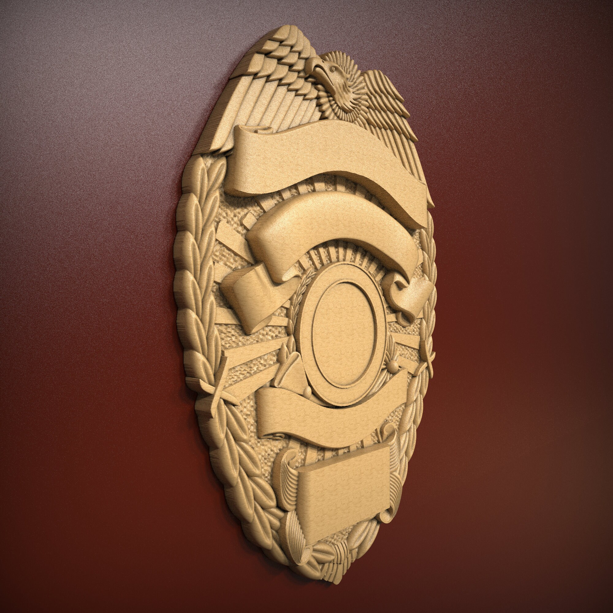 Badge Blank, STL Relief File for CNC Router Carving, Engraving - Etsy