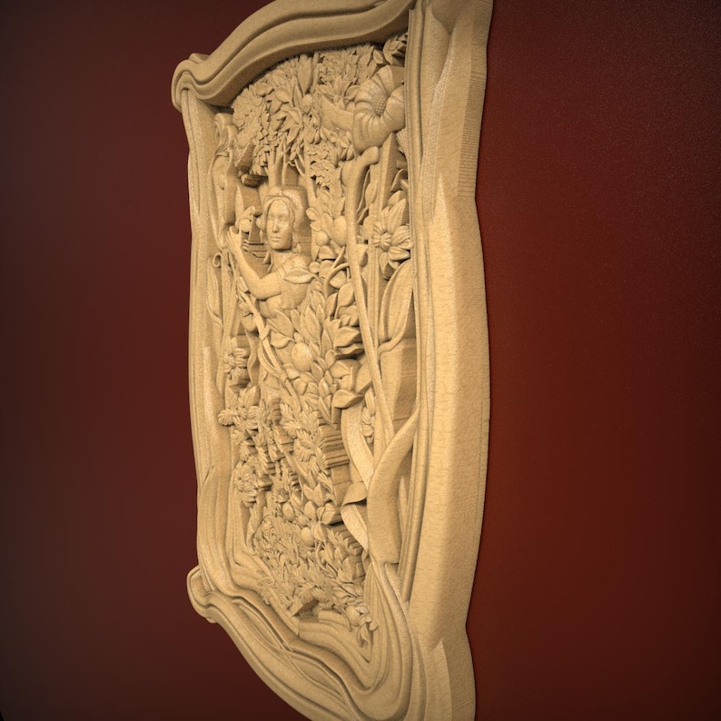 Woman in Orchard, STL Relief File for CNC Router Carving, Engraving - Etsy