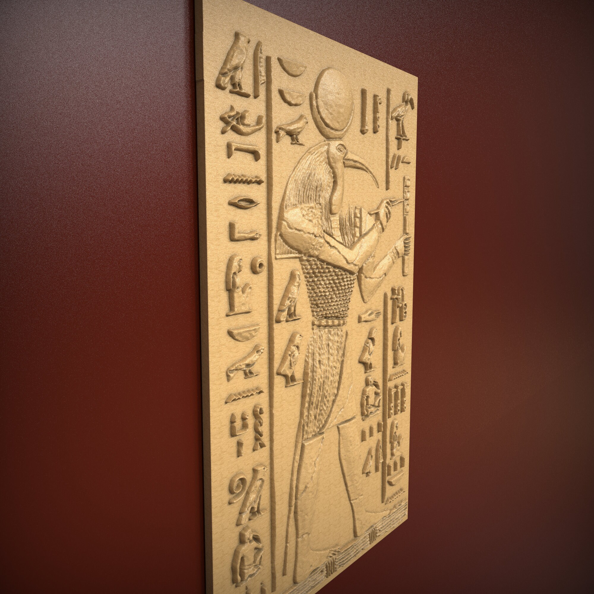 Ancient Egypt Wall Art, 3D STL Relief File for CNC Router Carving ...