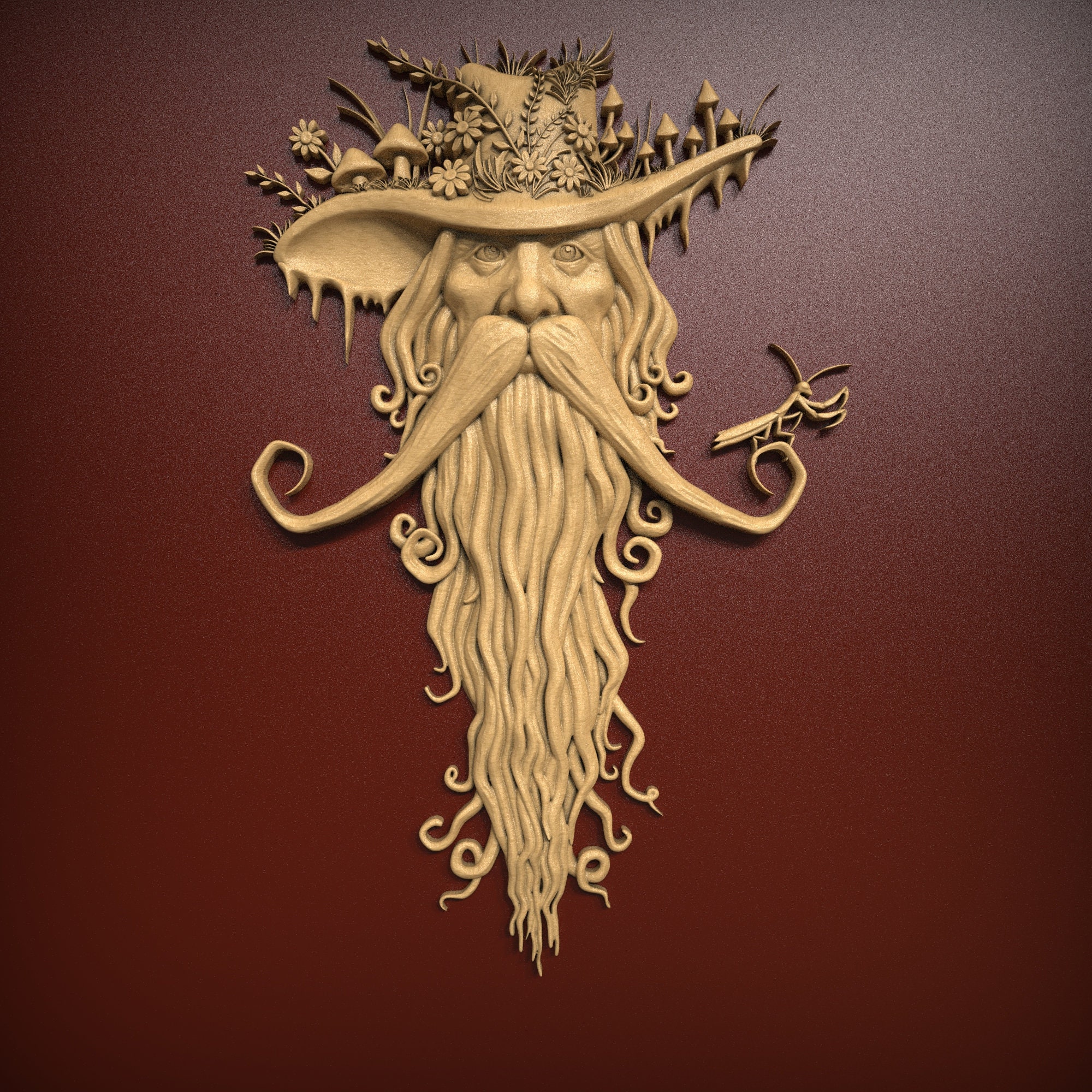 Wood Spirit, STL Relief File for CNC Router Carving, Engraving - Etsy