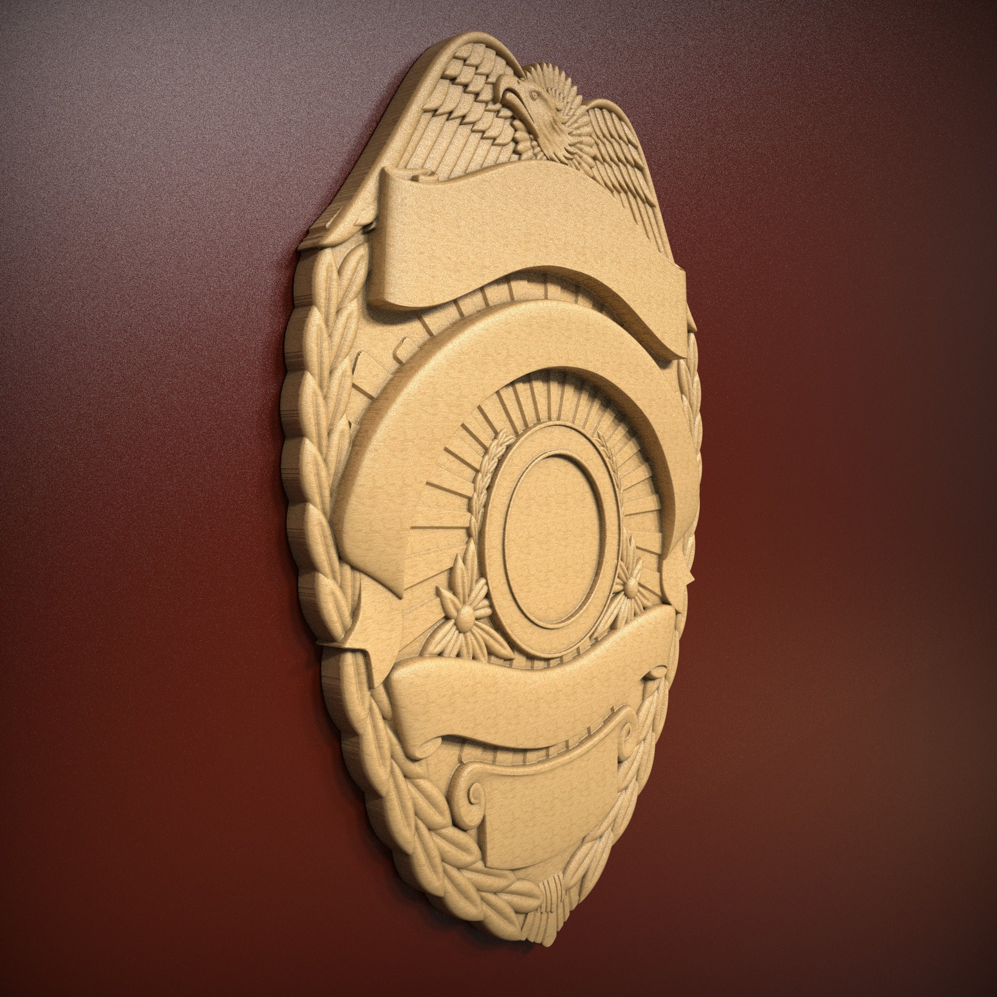 Badge Blank, STL Relief File for CNC Router Carving, Engraving - Etsy