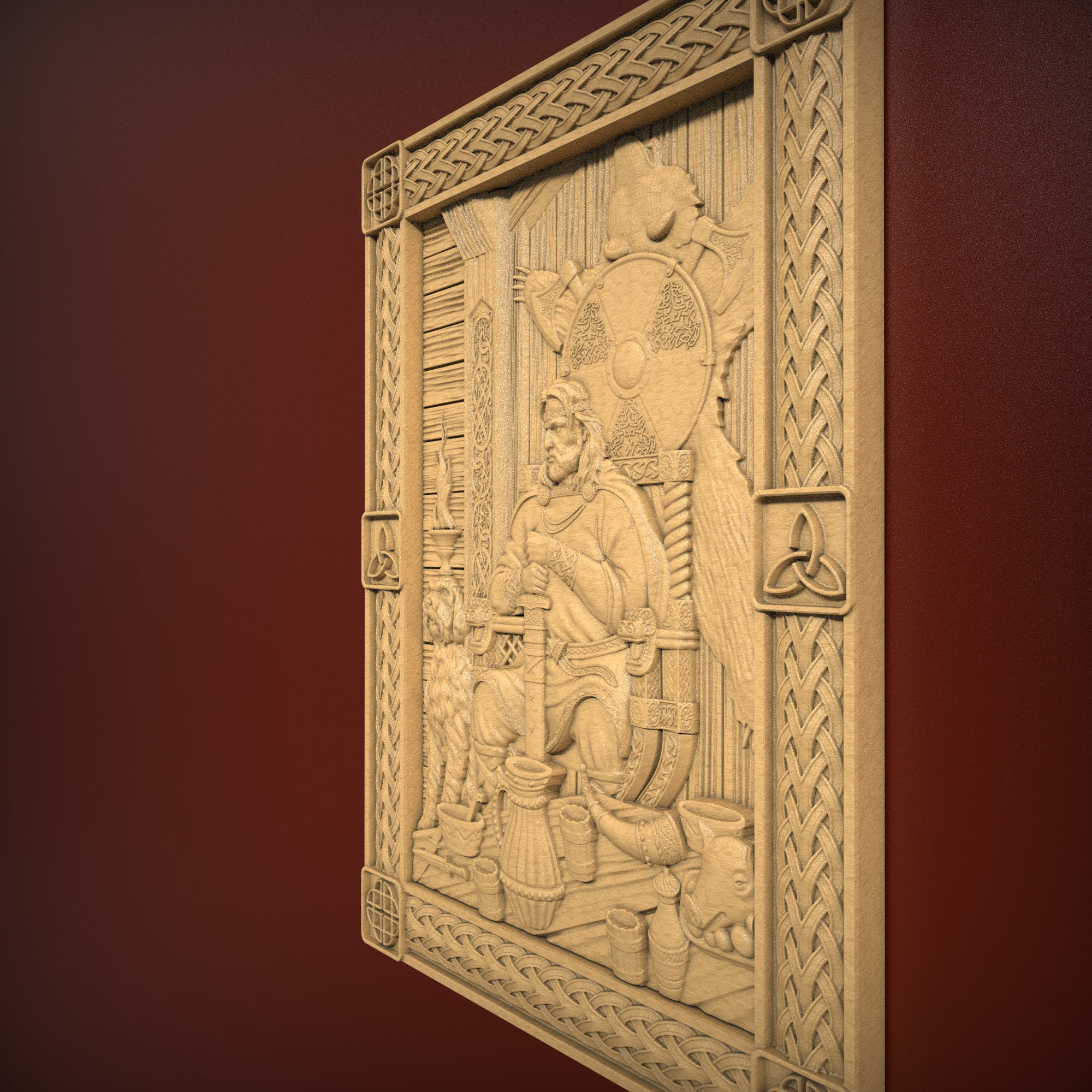 Viking, STL Relief File for CNC Router Carving, Engraving - Etsy