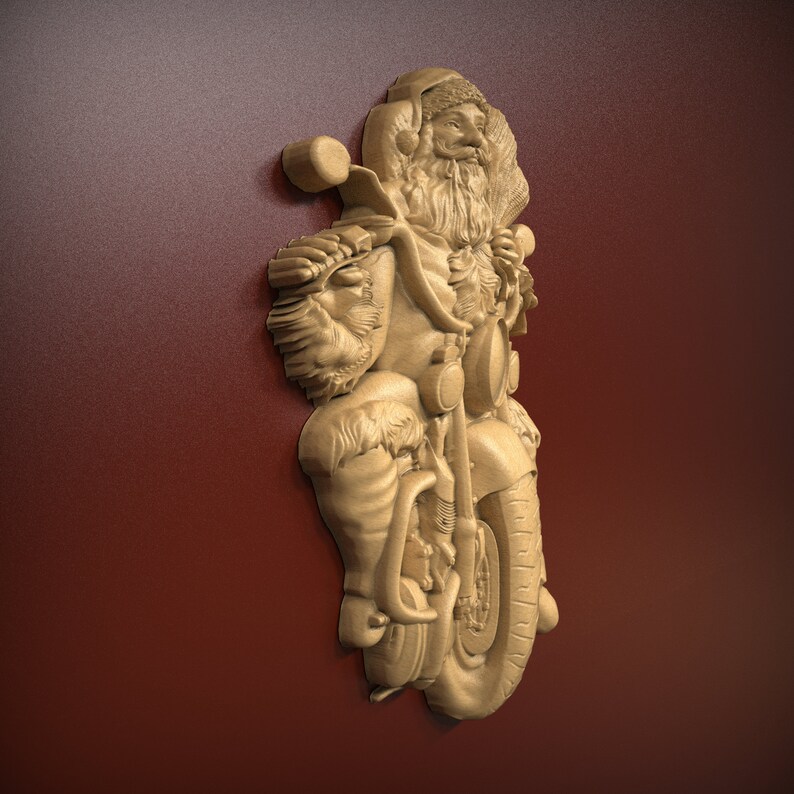 Santa on Sled, STL Relief File for CNC Router Carving, Engraving - Etsy