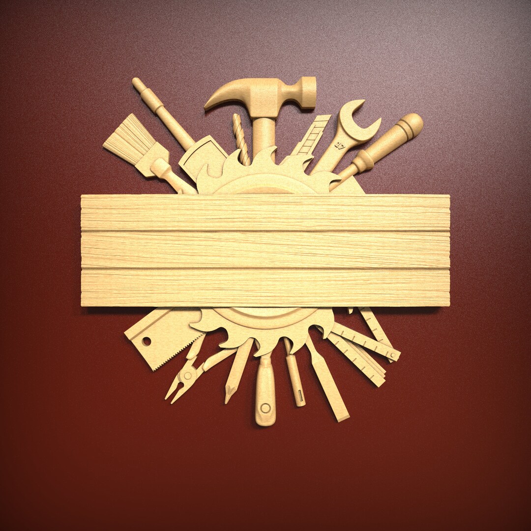 Workshop Sign, STL Relief Files for CNC Router Carving, Engraving or 3d ...