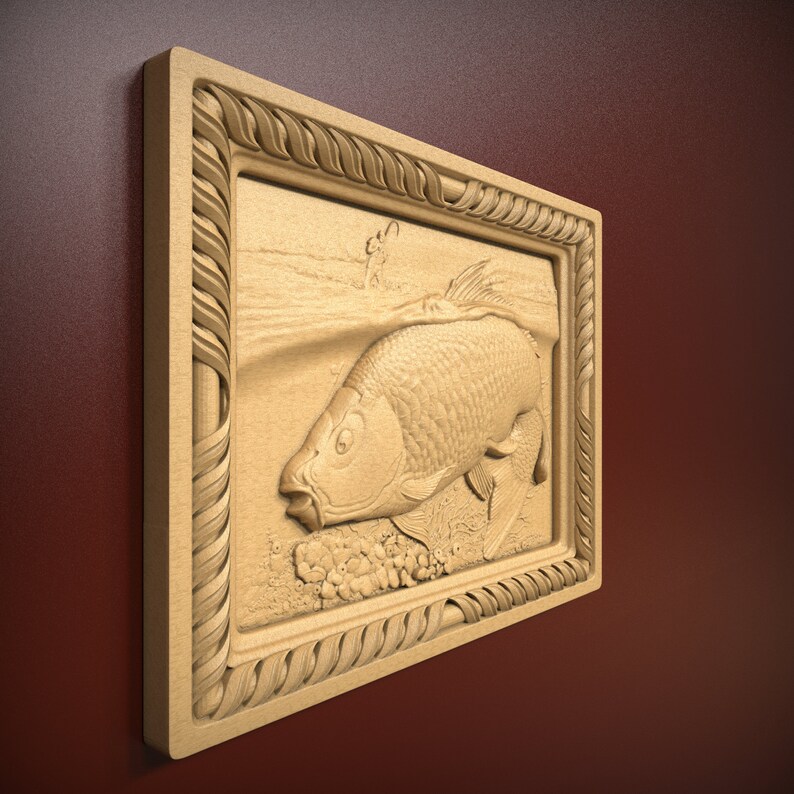 Fishing, STL Relief File for CNC Router Carving, Engraving - Etsy