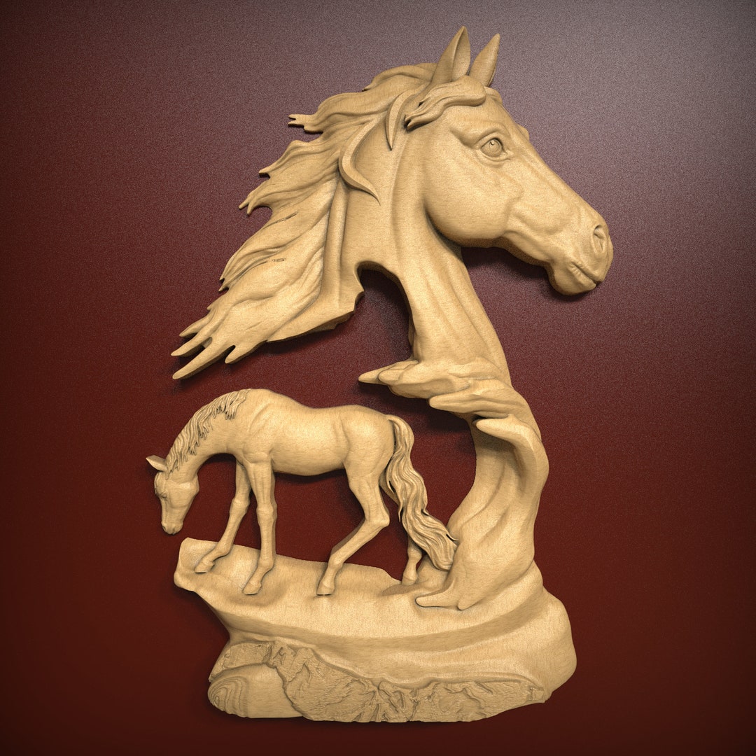 Horse, STL Relief File for CNC Router Carving, Engraving - Etsy