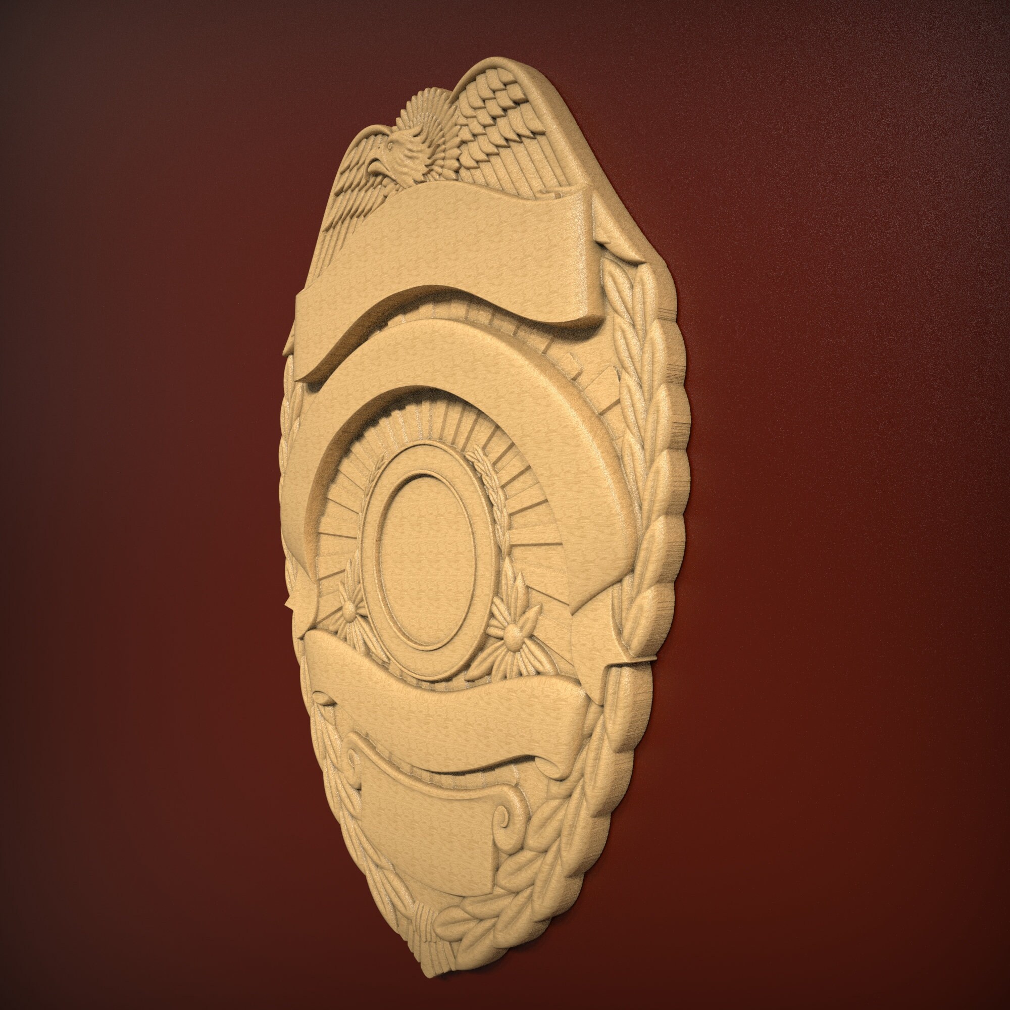 Badge Blank, STL Relief File for CNC Router Carving, Engraving - Etsy