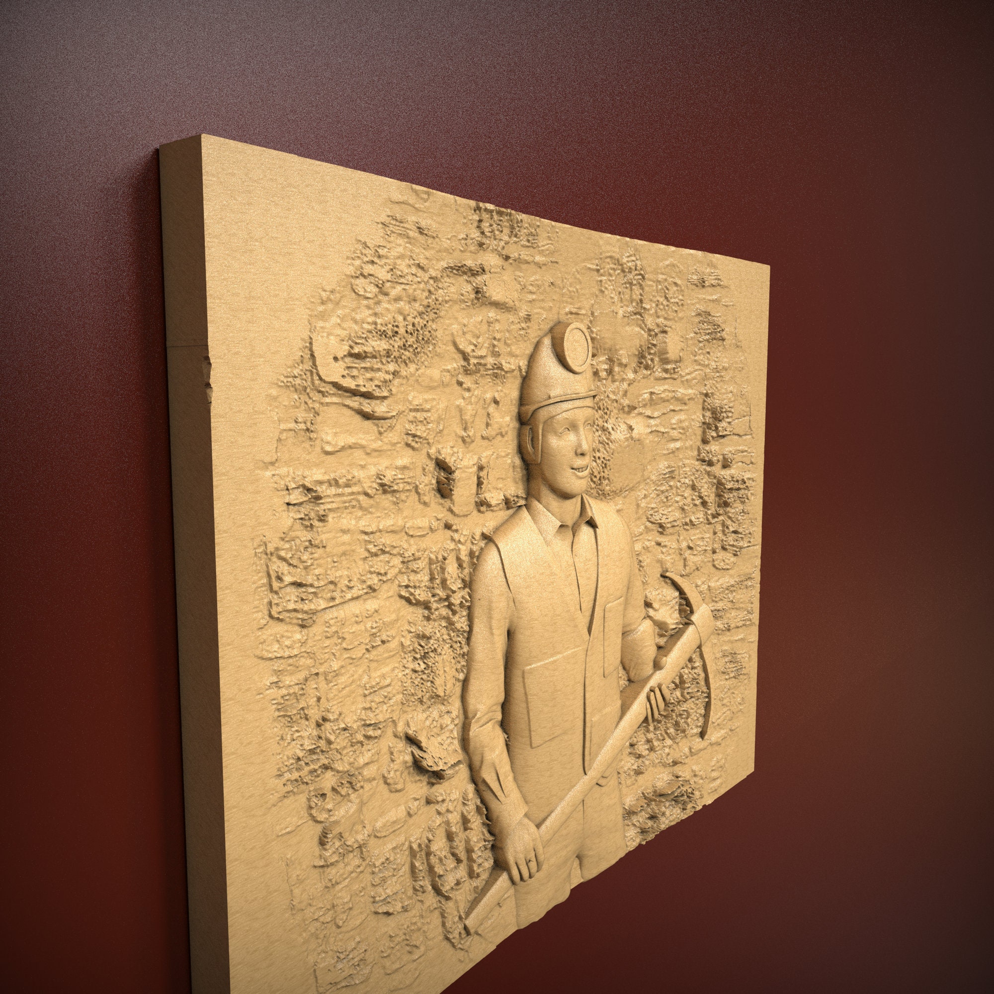 Miner, 3D STL Relief File for CNC Router Carving, Engraving - Etsy