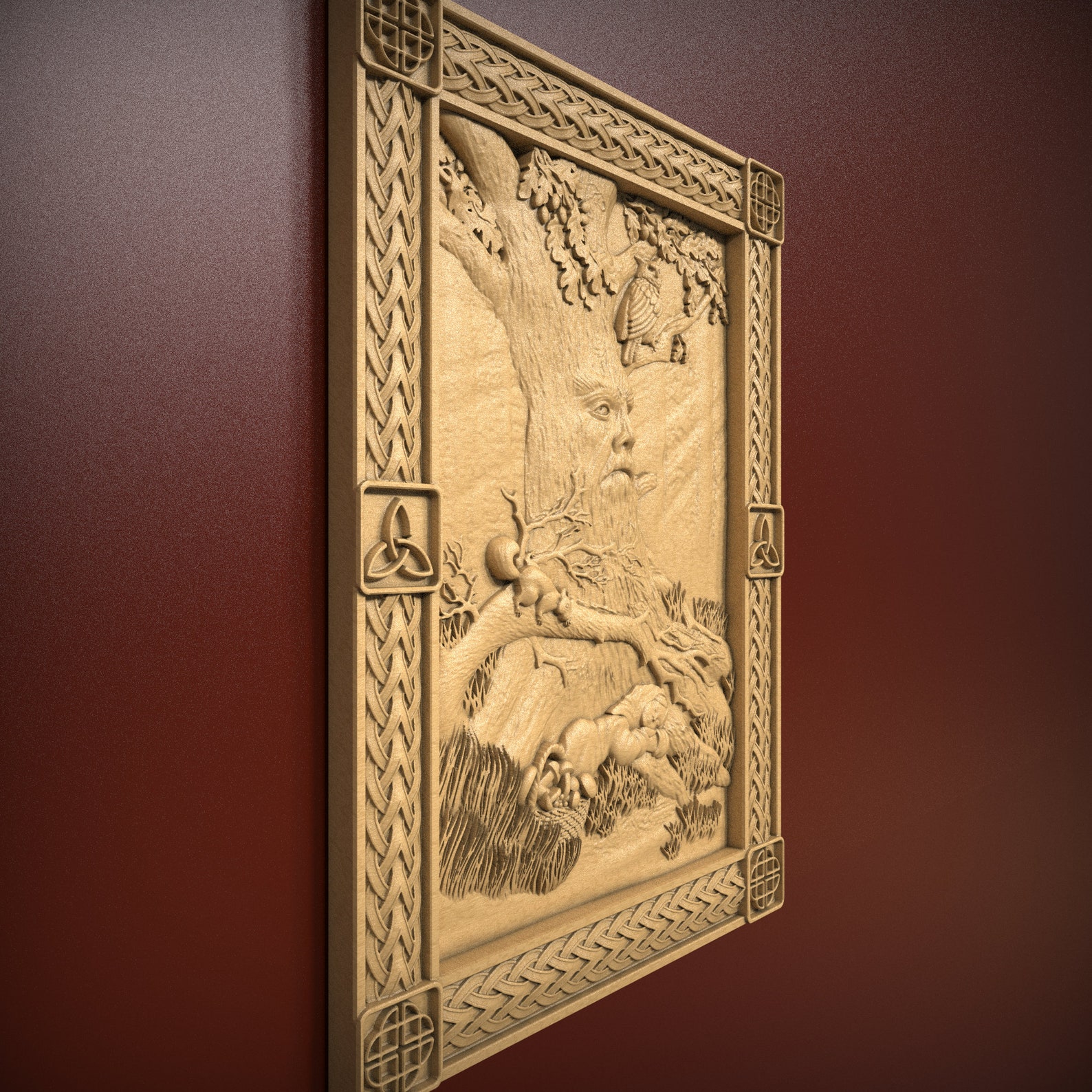 Morning in the Forest, STL Relief File for CNC Router Carving ...