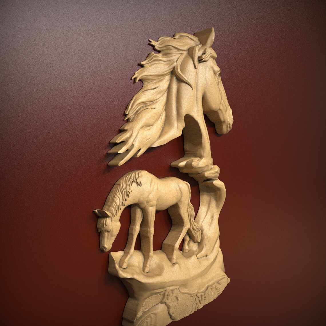 Horse, STL Relief File for CNC Router Carving, Engraving - Etsy