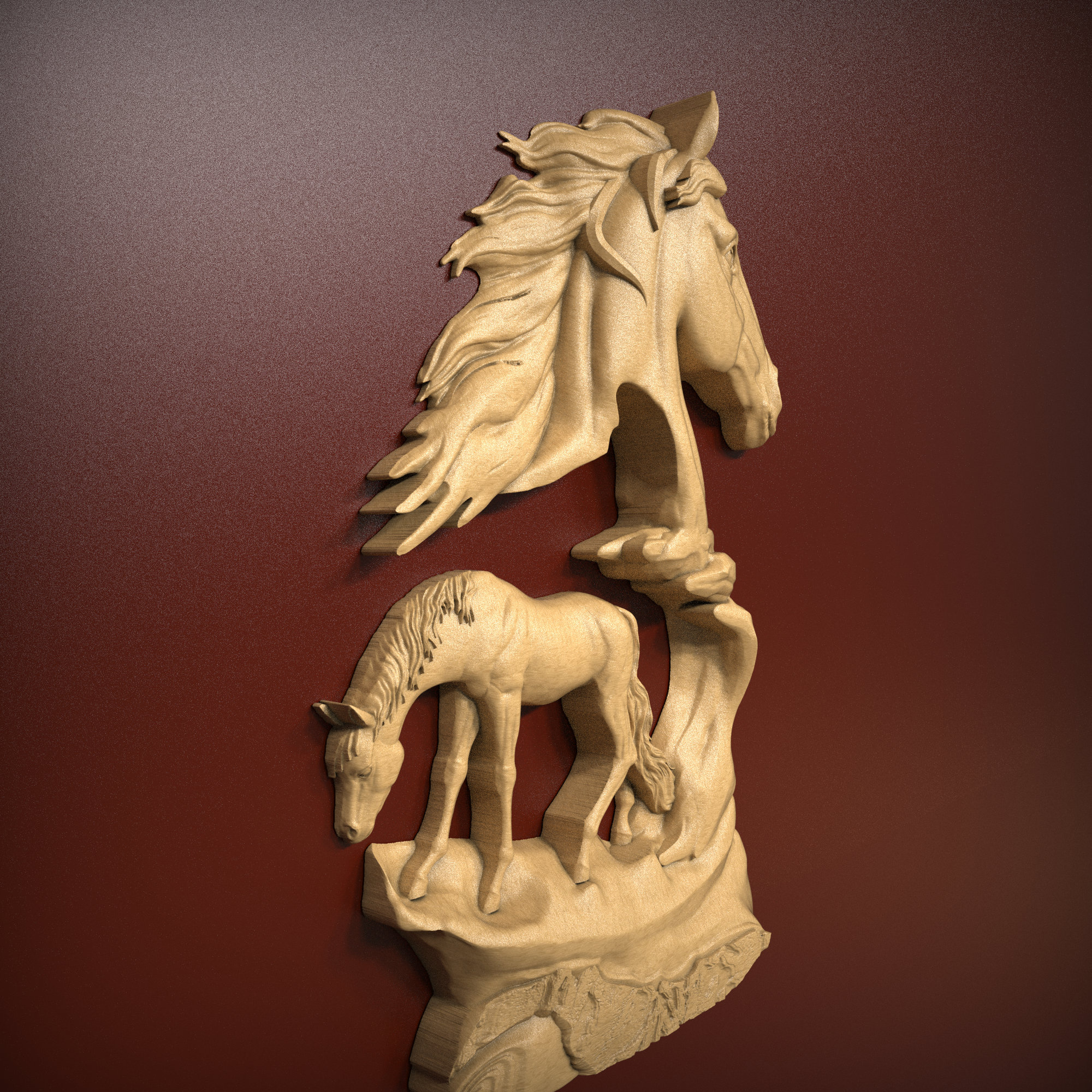 Horse, STL Relief File for CNC Router Carving, Engraving - Etsy