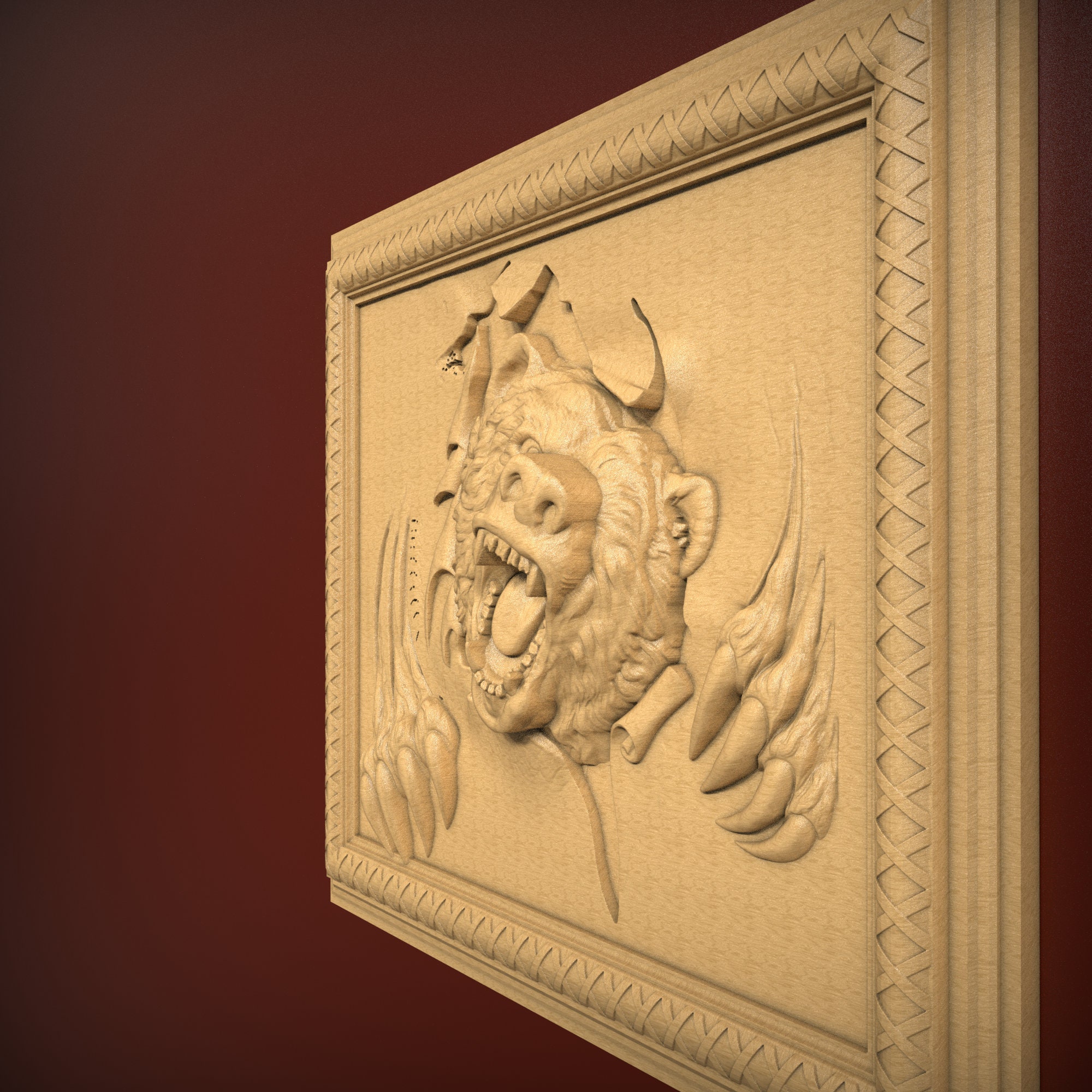 Bear Attack, STL Relief File for CNC Router Carving, Engraving - Etsy