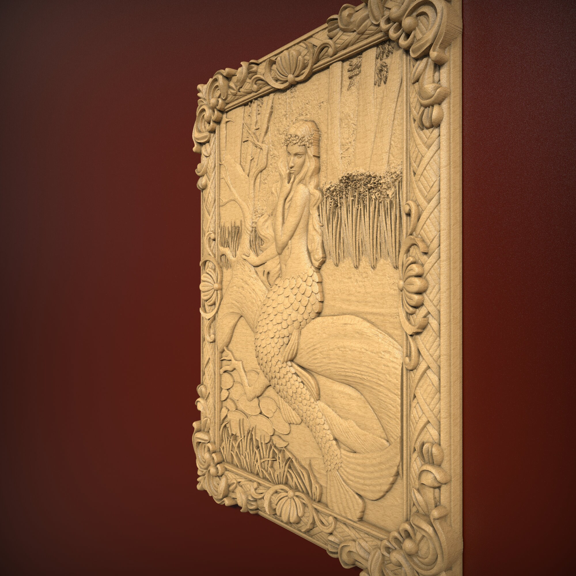 Mermaid, STL Relief File for CNC Router Carving, Engraving - Etsy