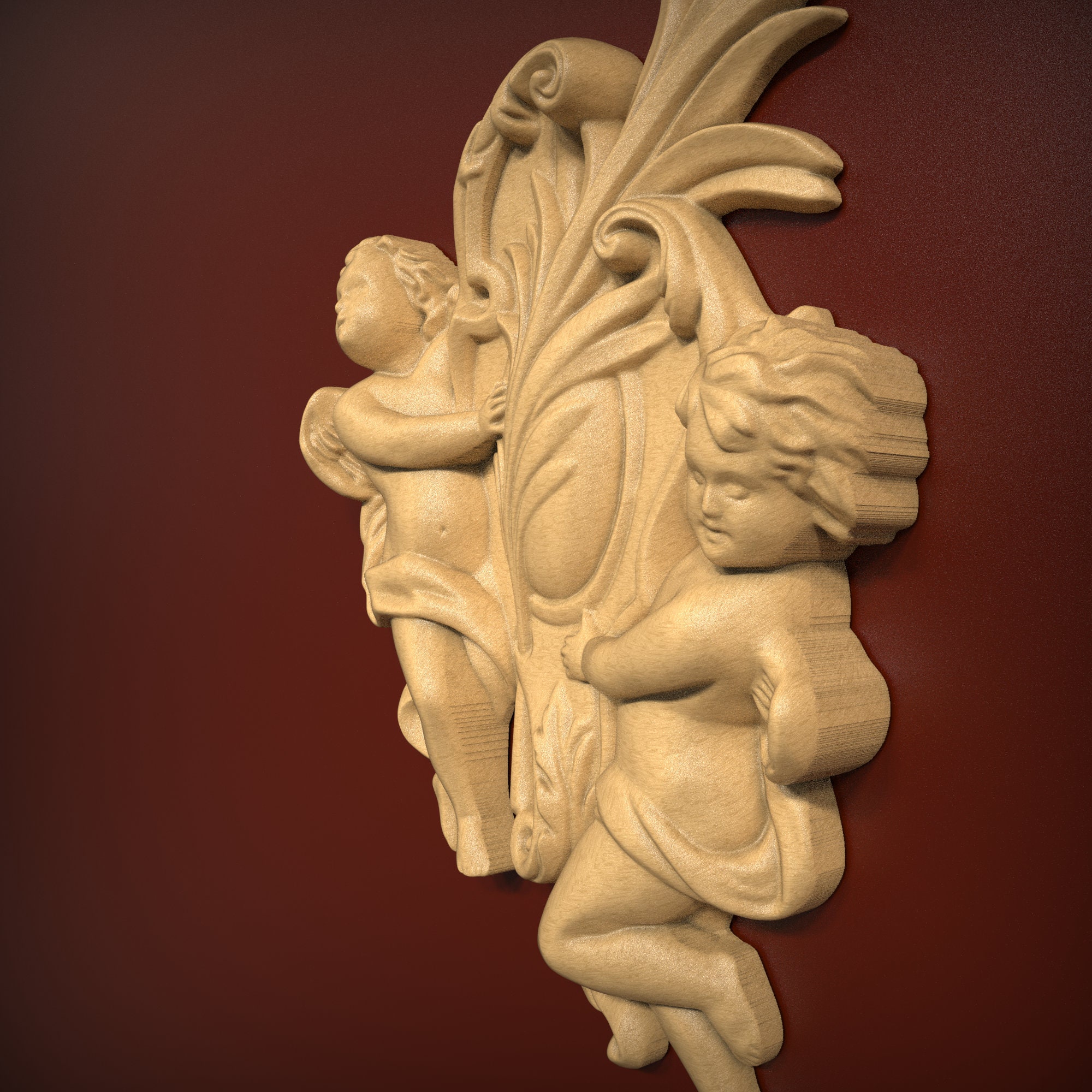 Cherubs, STL Relief File for CNC Router Carving, Engraving - Etsy
