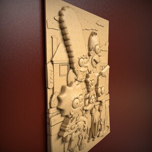 Simpson Wall Art, STL Relief File for CNC Router Carving, Engraving - Etsy