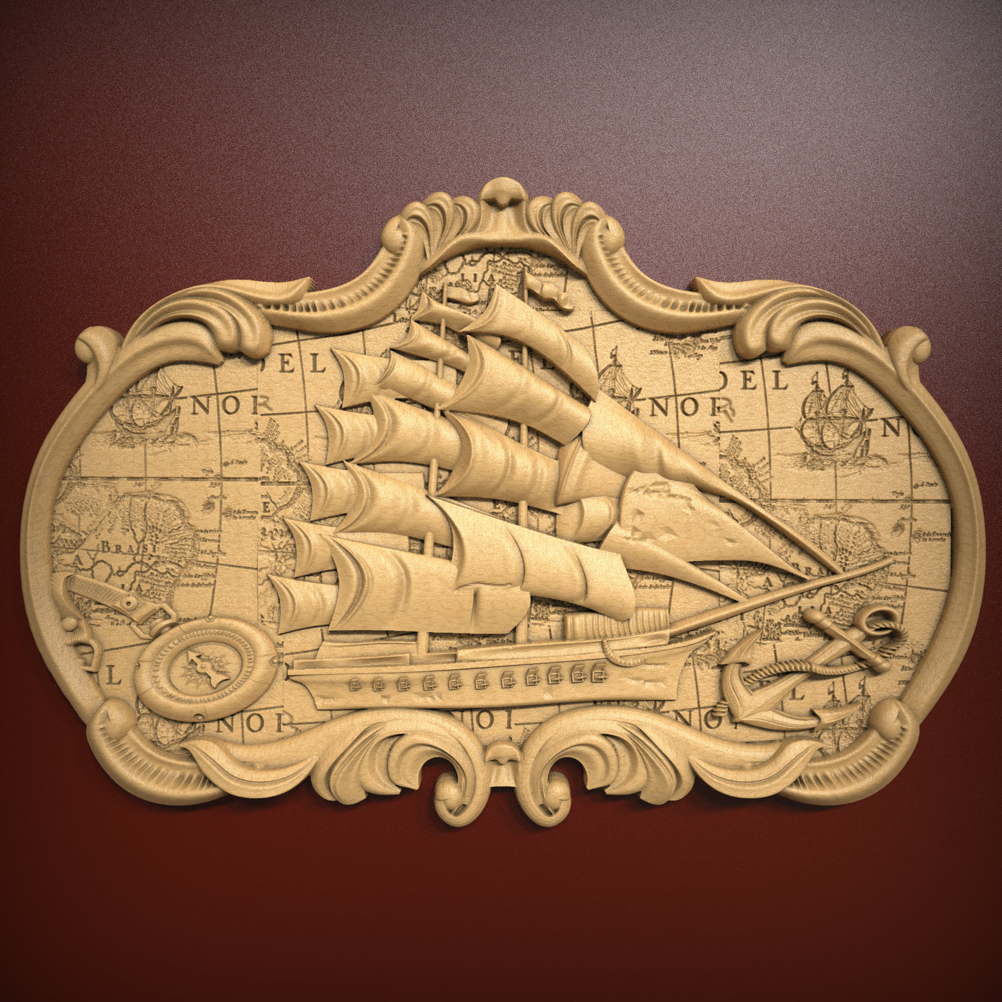 Exploration Wall Art, 3D STL Relief File for CNC Router Carving ...